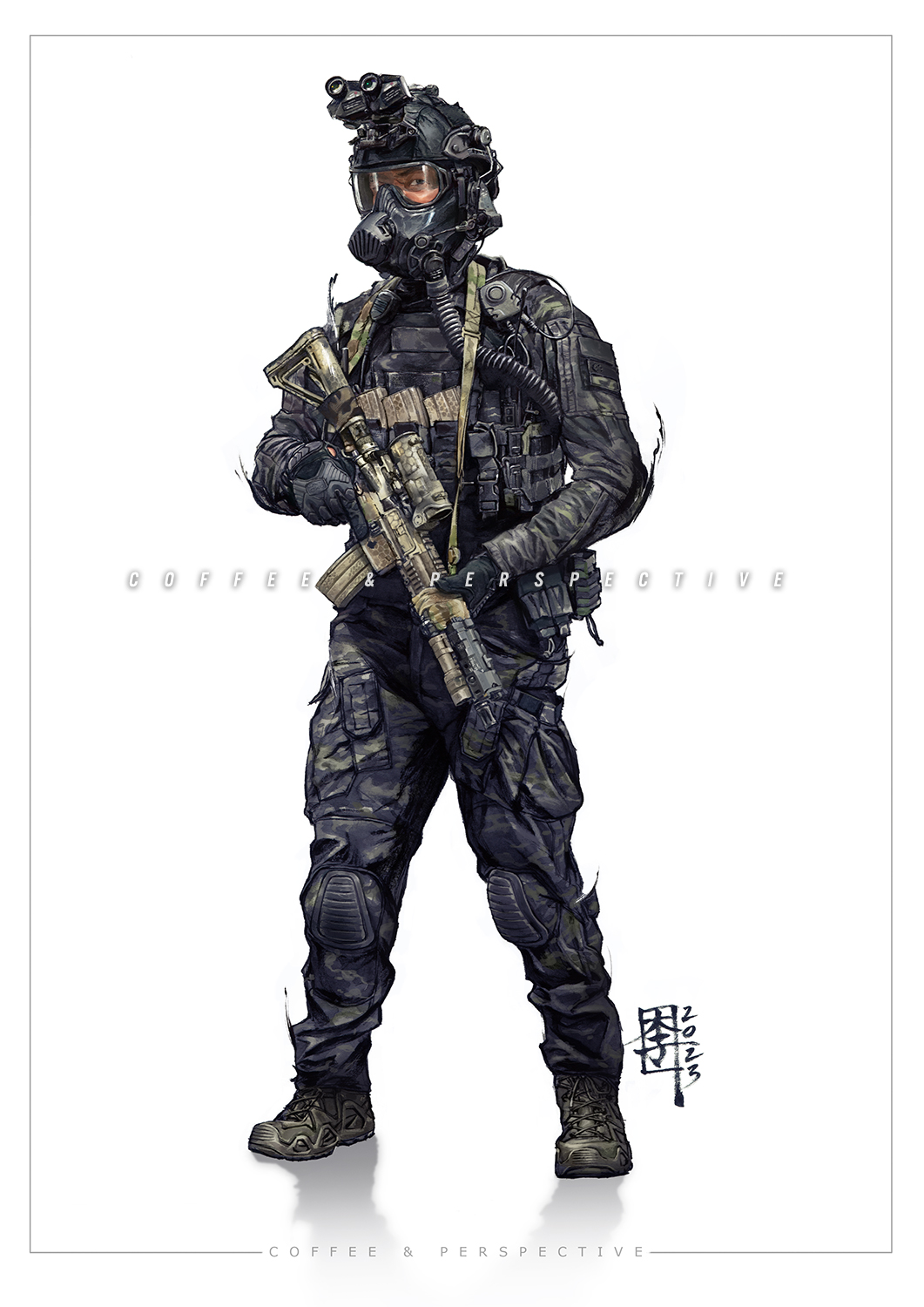 Modern Soldier Drawings